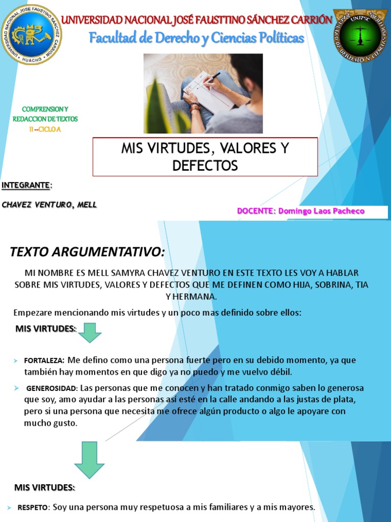Mis Virtudes, Valores y Defectos | PDF
