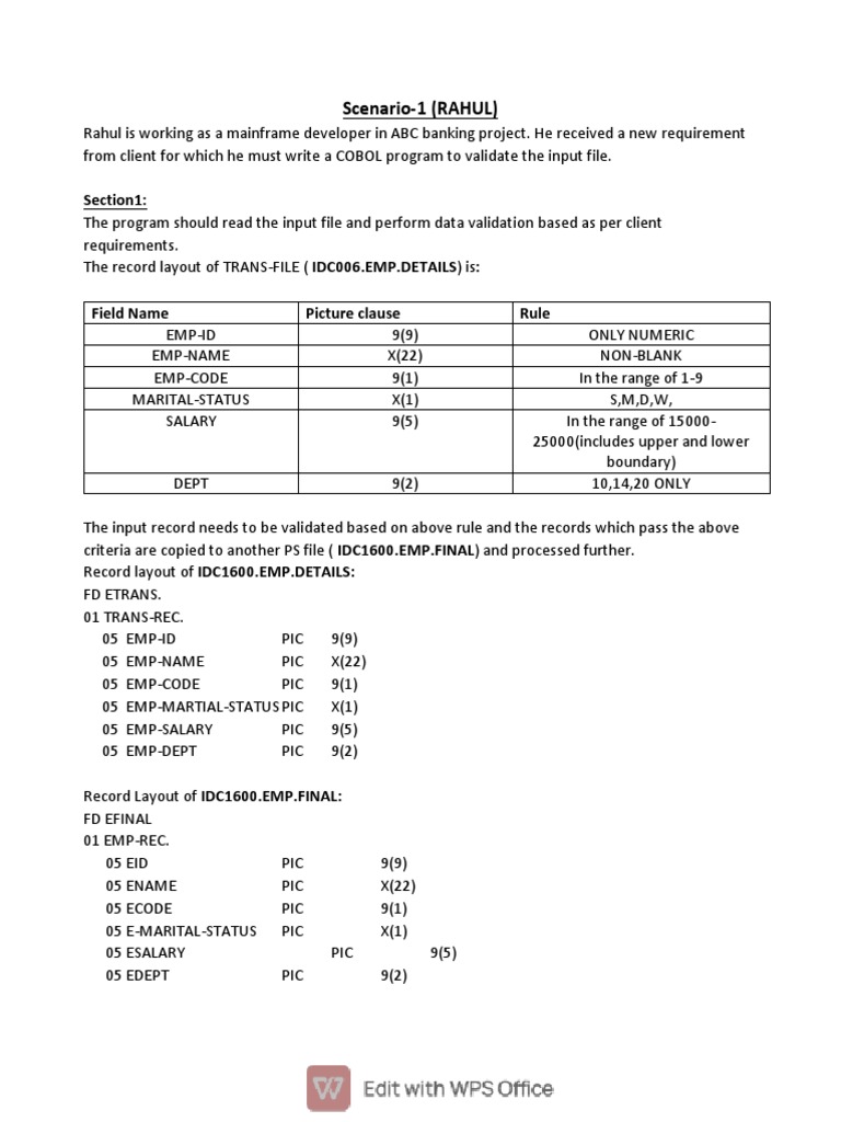 Scenario-1 (RAHUL) : Section1 | PDF | Computer Science | Computer Programming
