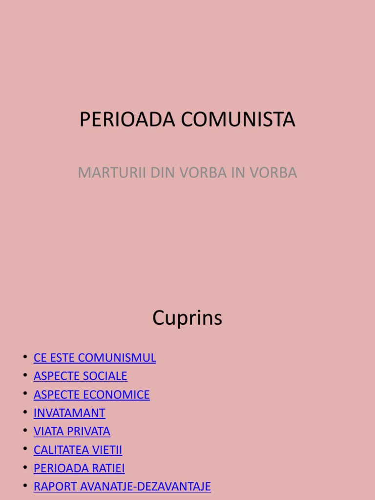 Proiect Comunism | PDF