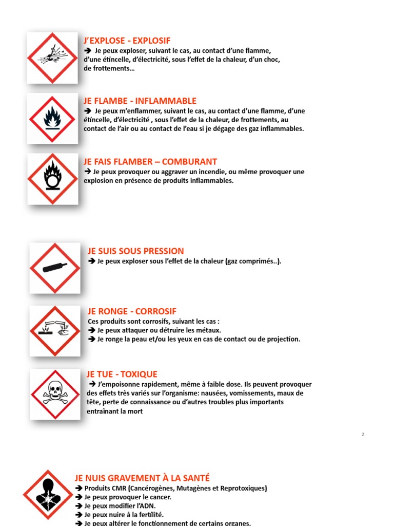 Pictogrammes de Danger Chimique | PDF | Développement personnel | Bien-être