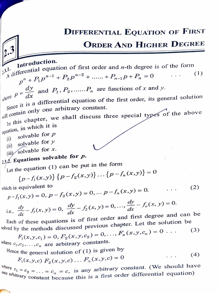 1st Order Higher Deegre. | PDF
