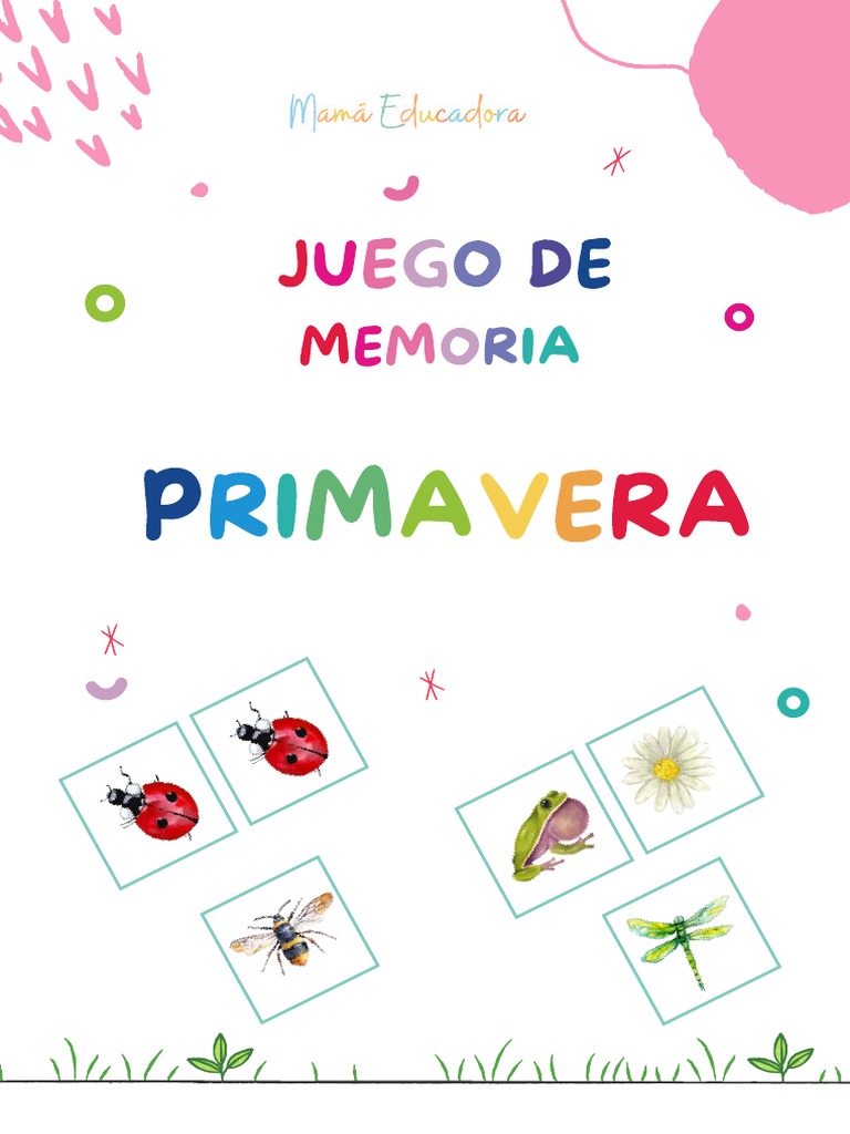 Juego de Memoria: Memorice Primavera | PDF | Hogar, jardinería y bricolaje