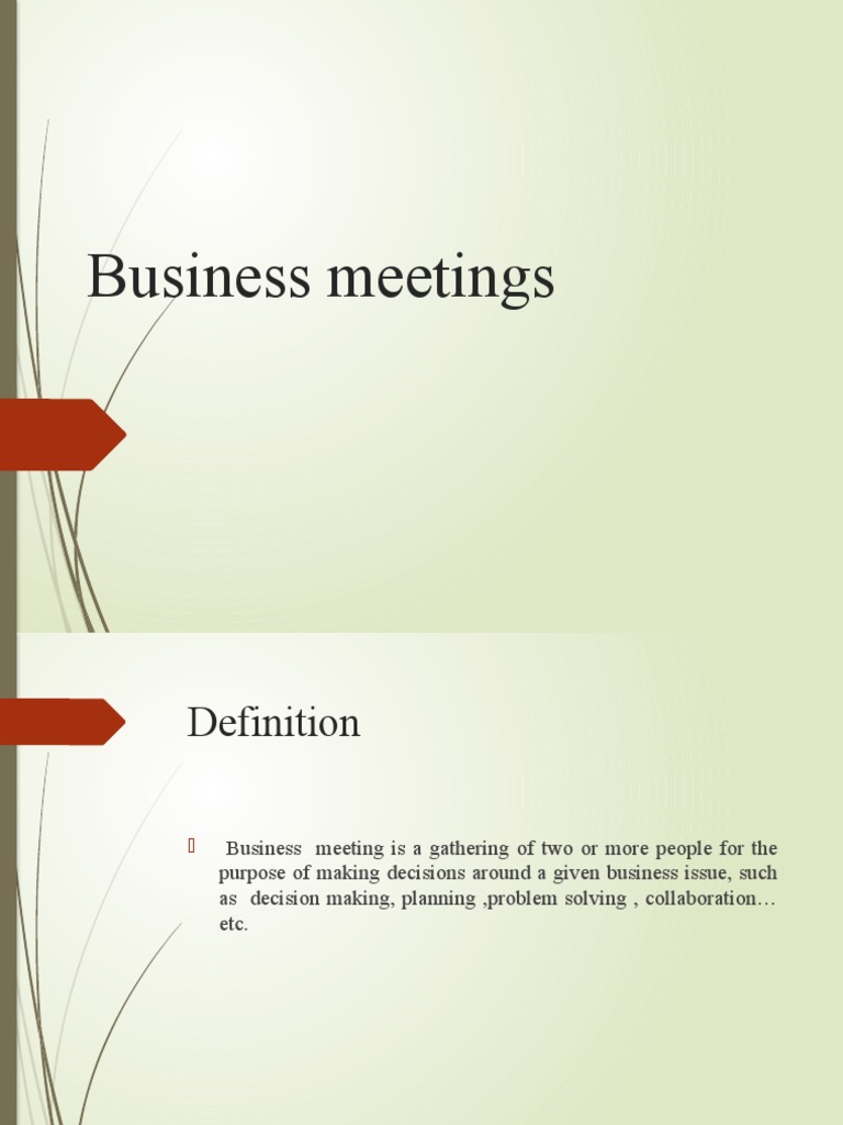 Business Meetings | PDF | Voting