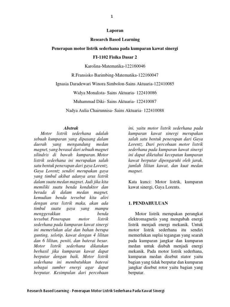 Laporan RBL Fisika Dasar IIA | PDF