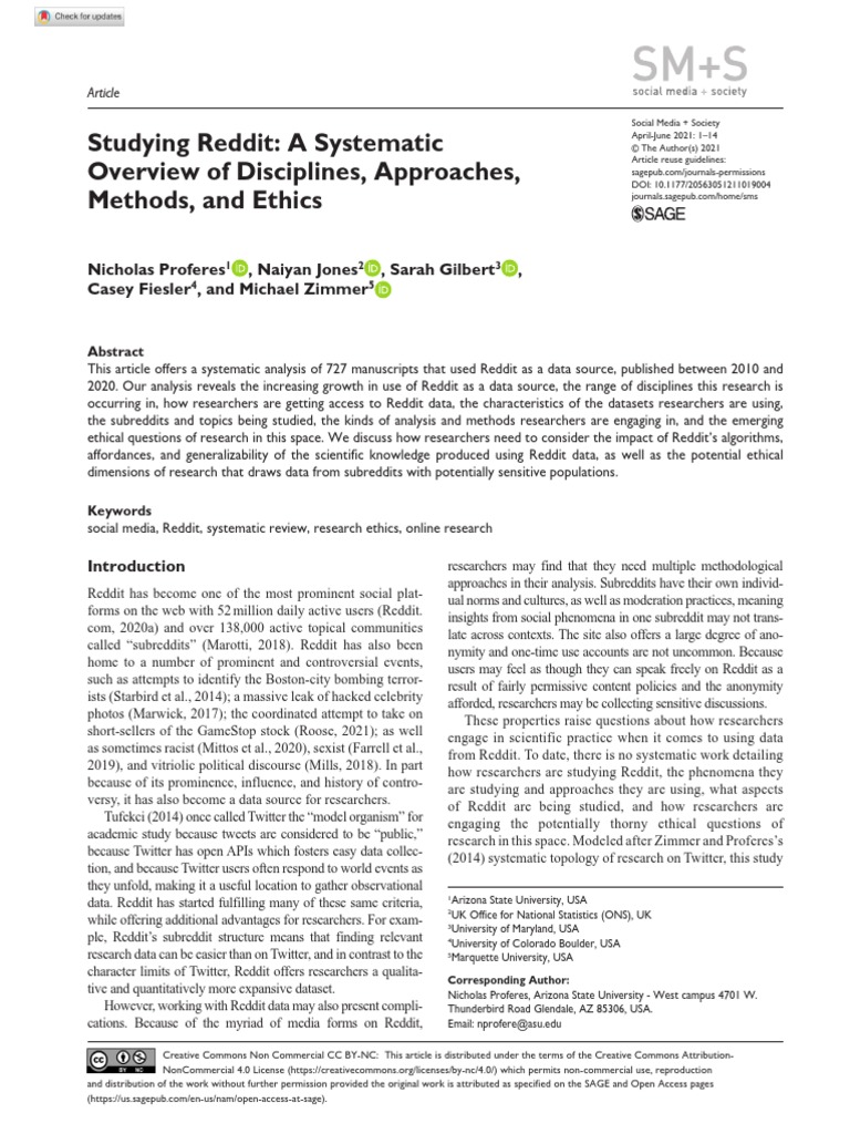 Studying Reddit A Systematic Overview of Disciplin | PDF | Social Media ... Studying Reddit A Systematic Overview of Disciplin | PDF | Social Media ...