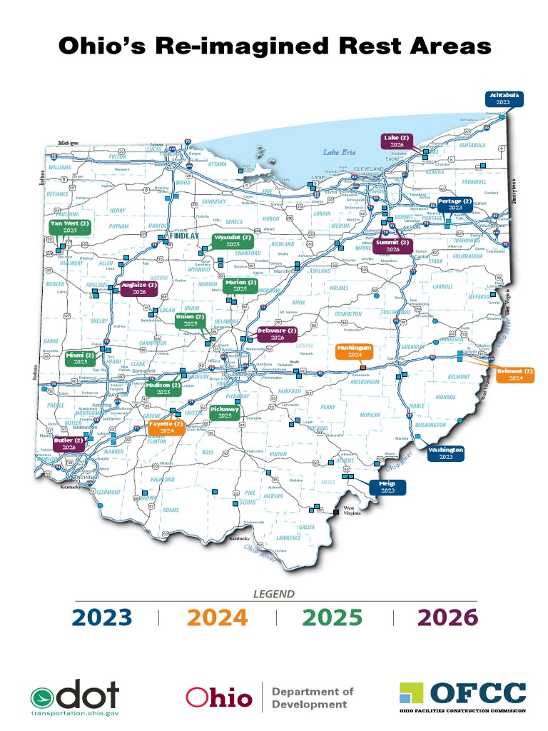 Ohio Rest Areas on I-71 and I-80 | PDF | Ohio