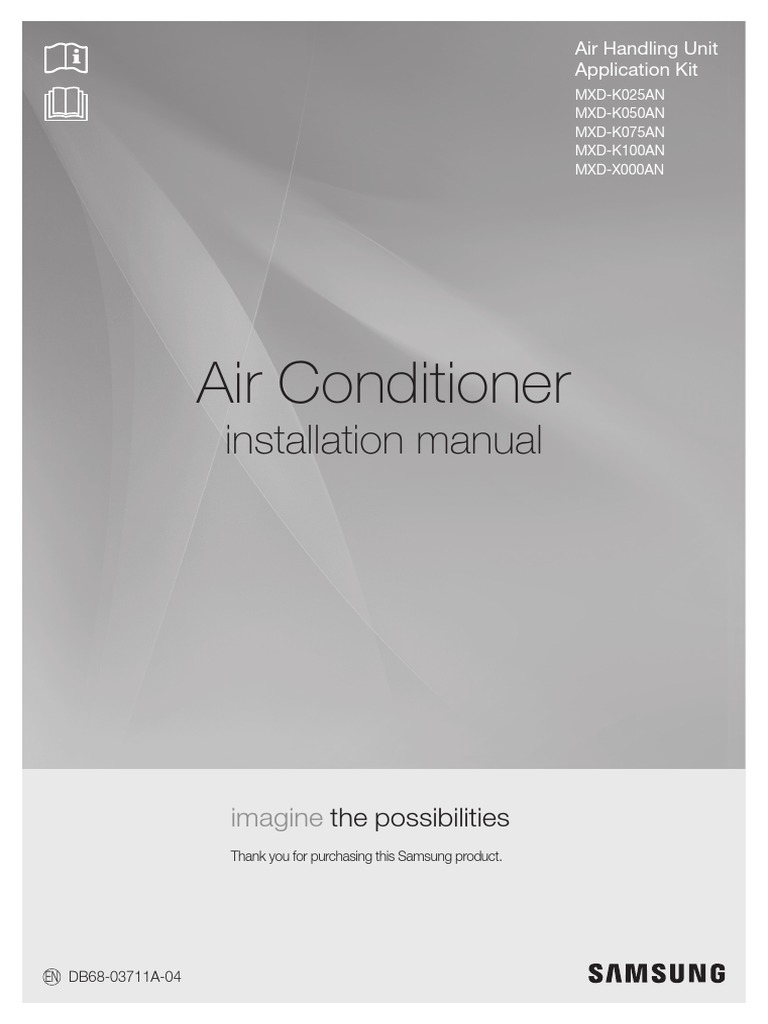Samsung AHU Installation Manual | PDF | Power Supply | Pipe (Fluid ...