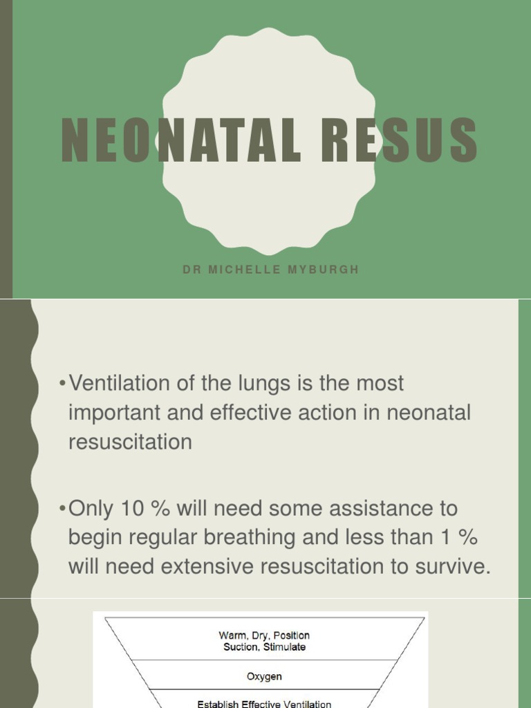 Neonatal-Resuscitation-by-Dr-Michelle-Myburgh | PDF | Breathing | Asthma