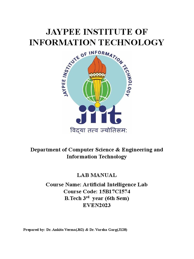 Lab_Manual_15B17CI574_Artificial_Intelligence_Lab.docx.pdf | PDF | Applied Mathematics ...