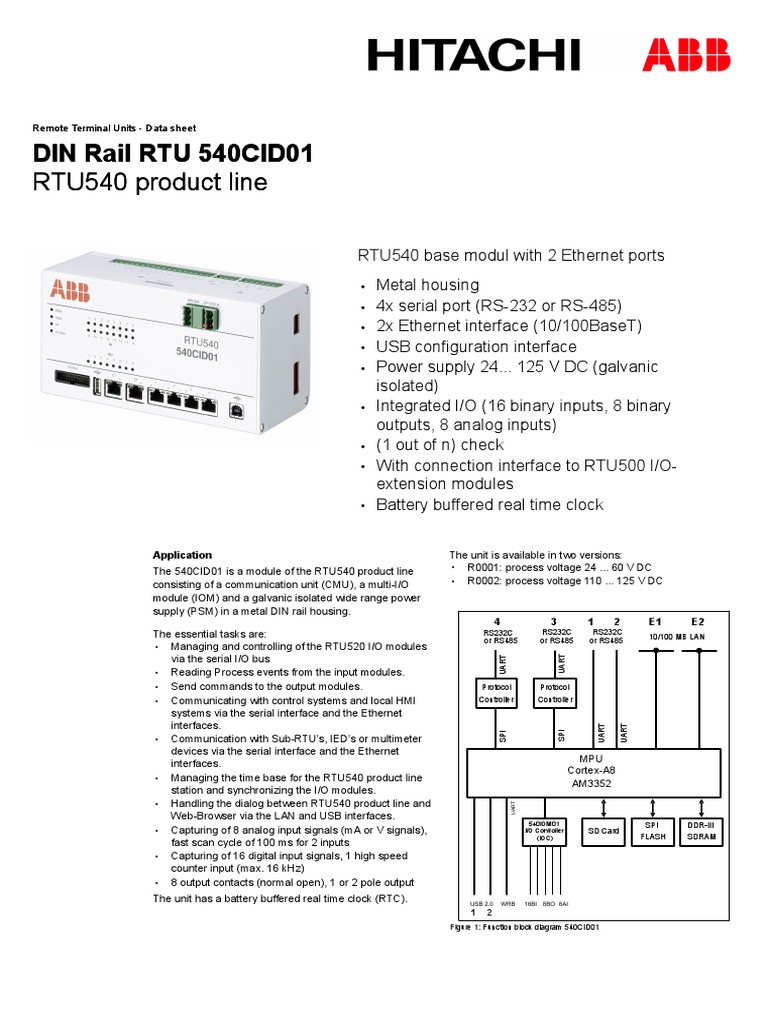 540CID01 DS en | PDF | Power Supply | Relay