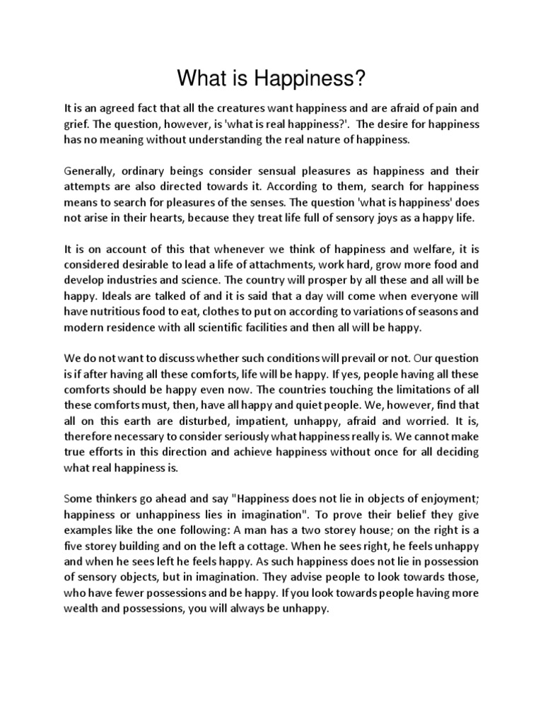 What Is Happiness PDF | PDF | Happiness | Pleasure