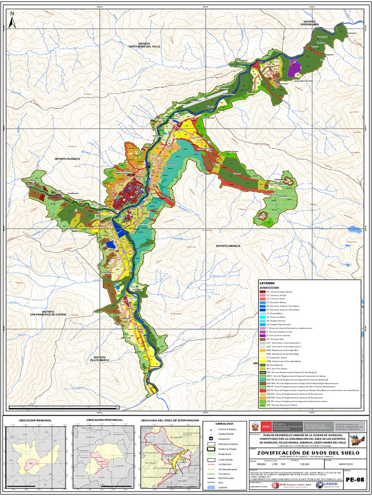 Pe - 08 - Plano de Zonificación de Usos Del Suelo - A0 PDF | PDF