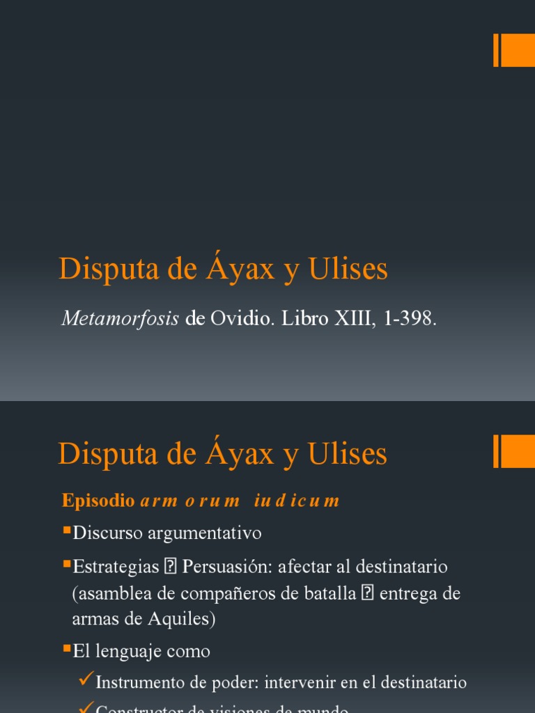 Clase Disputa de Áyax y Ulises | PDF | Odiseo | Retórica