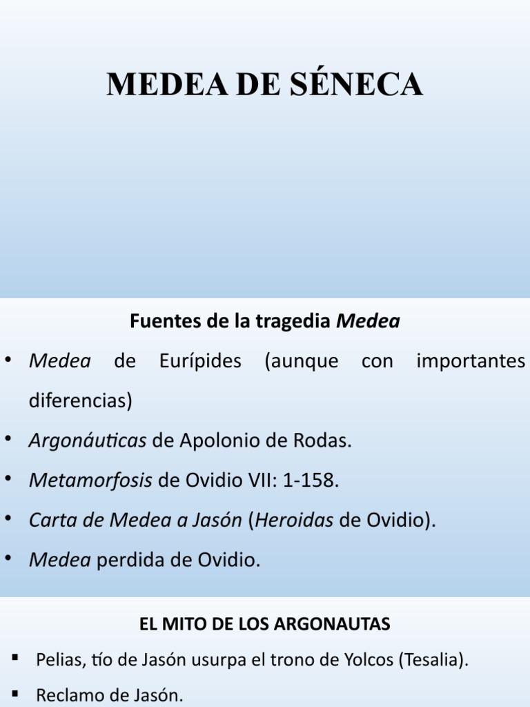 Análisis de Medea de Séneca | PDF | Jason | Argonautas