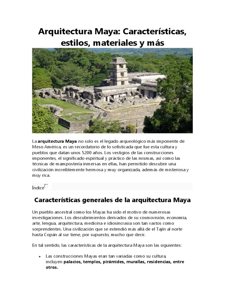 Arquitectura Maya | PDF | Civilización maya | Escultura