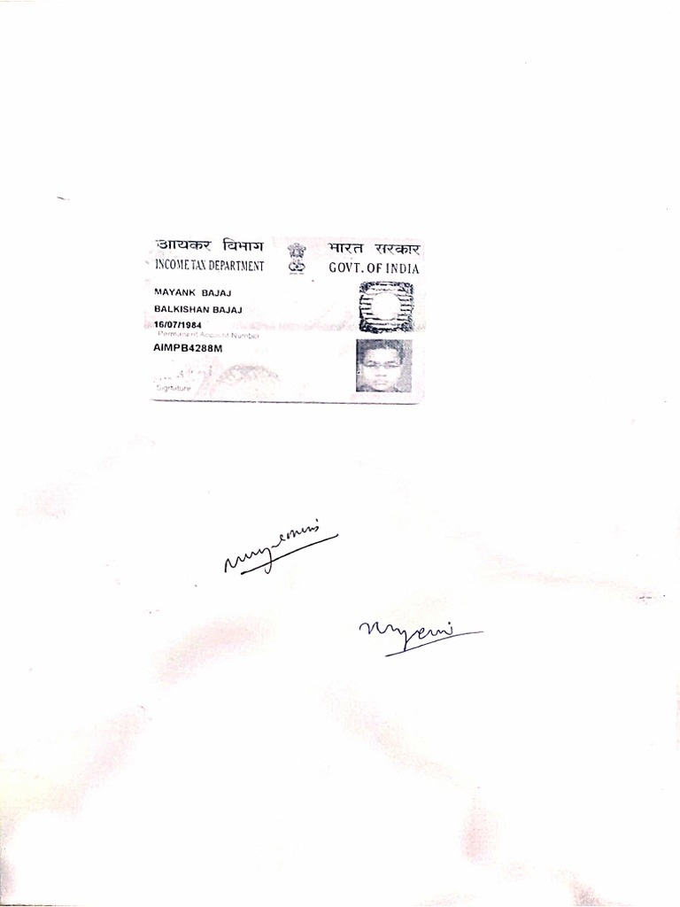 MB Pan Card PDF | PDF