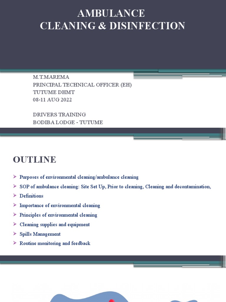 Ambulance Cleaning & Disinfection Guide | PDF