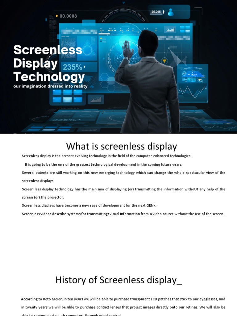 Screenless Display Seminar Topic | PDF | Eye | Retina