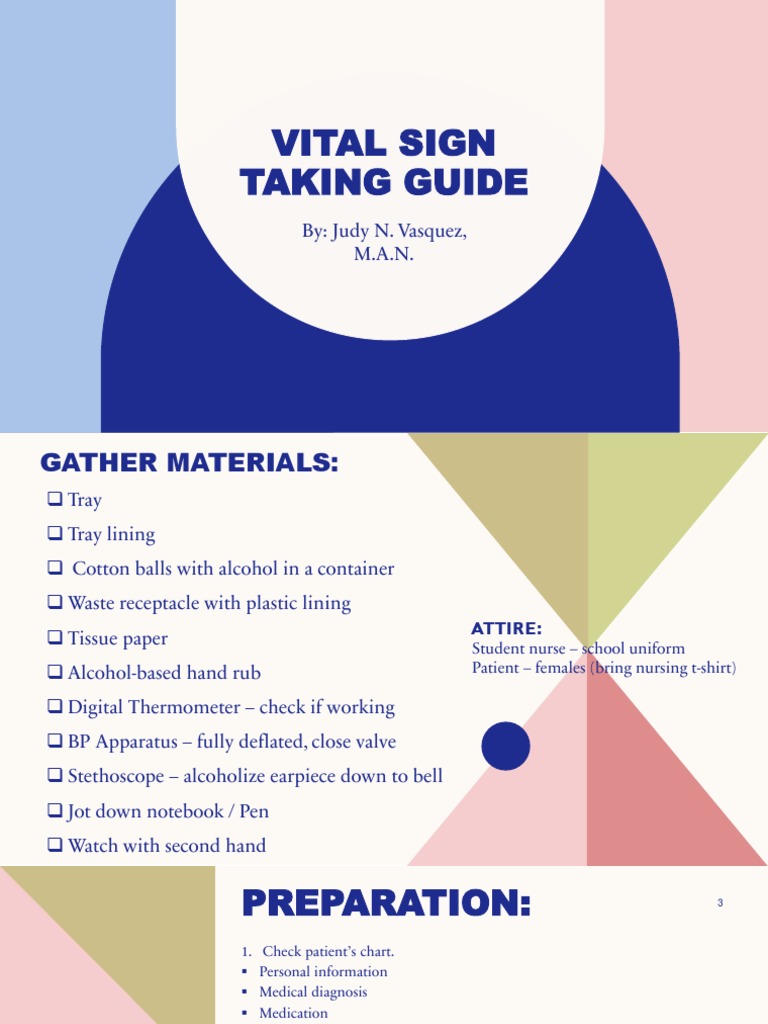 Vital Sign Taking Guide | PDF | Pulse | Medicine