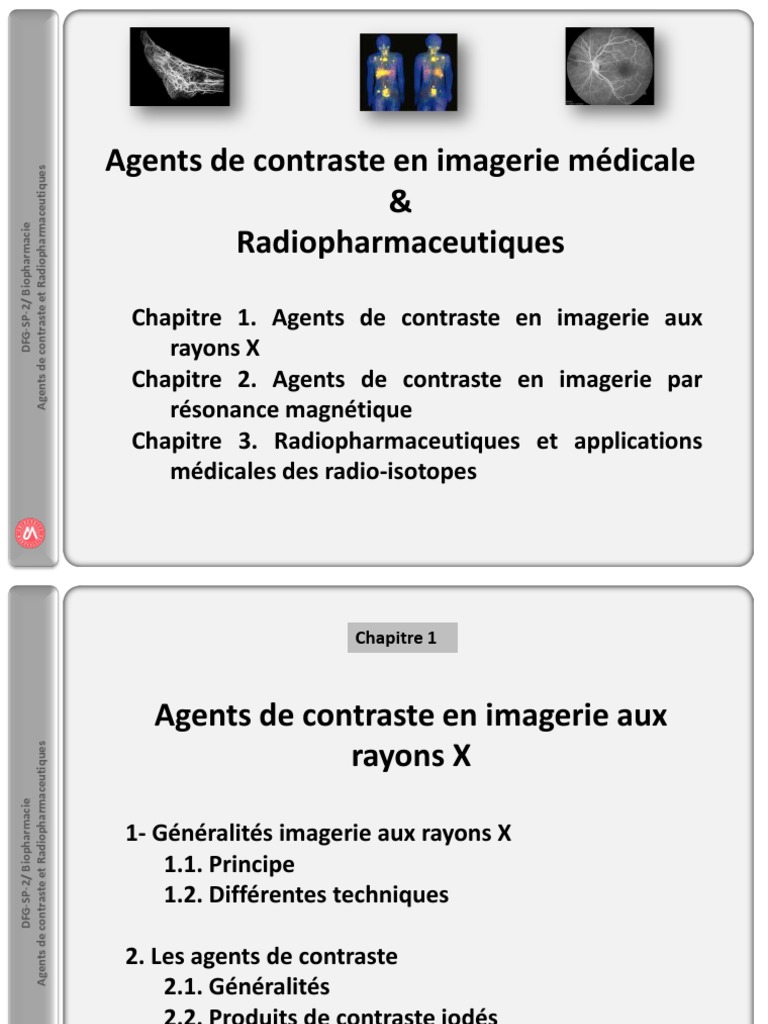 Agents de contraste en imagerie médicale | PDF | Radiographie ...