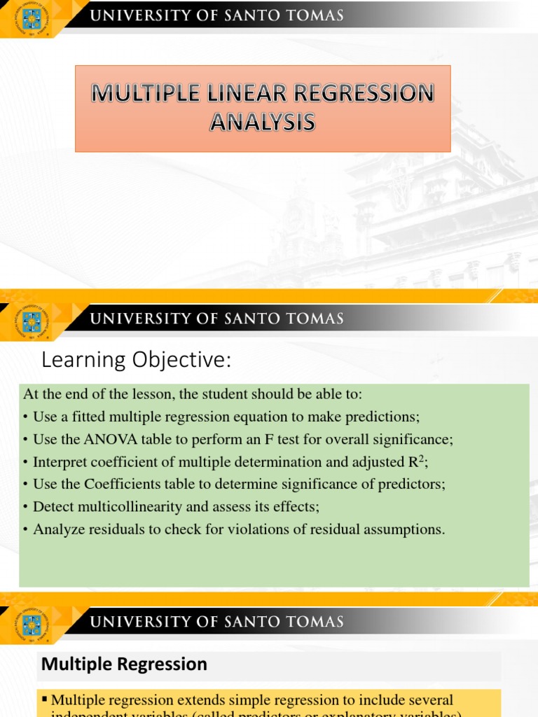 Module 6D - Multiple Linear Regression Analysis PDF | PDF | Errors And Residuals | Regression ...