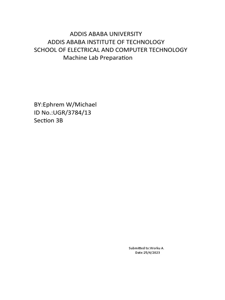 Machine Prep II Ephrem | Download Free PDF | Transformer | Power Engineering