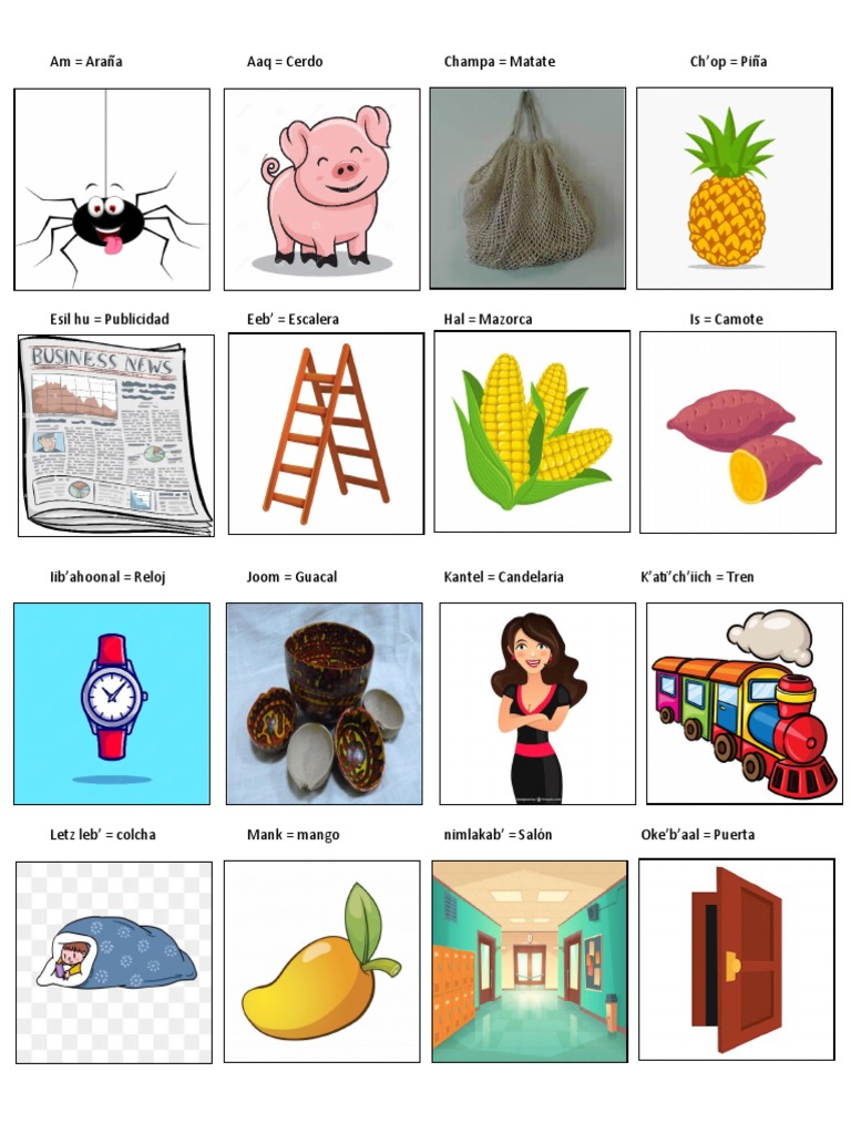 Vocabulario Q'eqchi' y Español | PDF