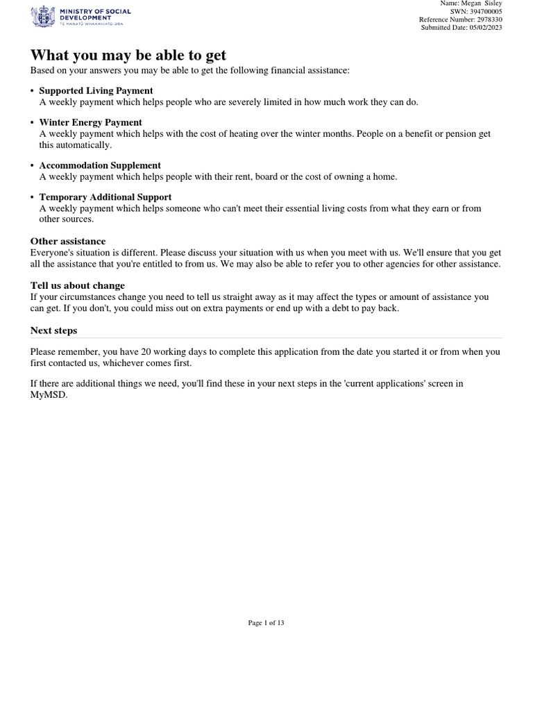 Financial Assistance Application Form 2978330 PDF | PDF | Taxes | Tax ...