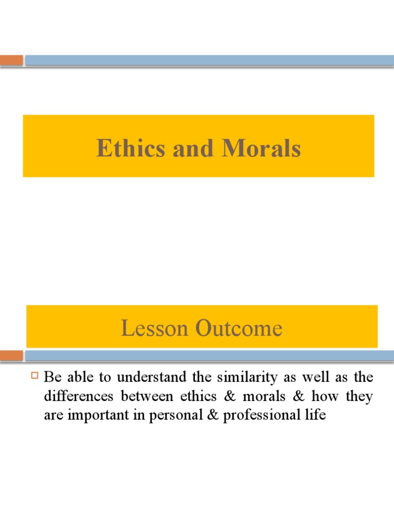Introduction To Ethics And Morals Pdf Morality Applied Ethics