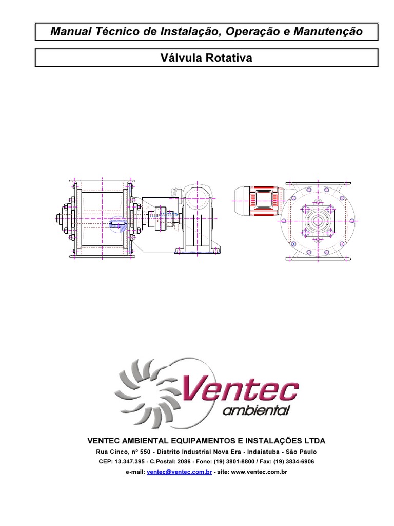 Manual Válvula Rotativa PDF | PDF | Motores | Parafuso