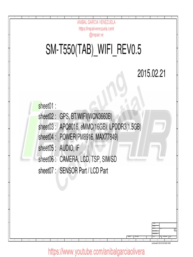 SM-T550 Esquematico Completo | PDF | Mobile Computers | Smartphone