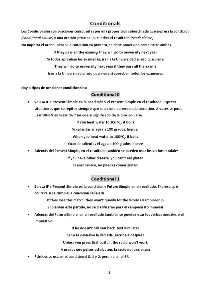 Conditionals and Wish Clauses Unit 2 | PDF | Lingüística | Gramática Conditionals and Wish Clauses Unit 2 | PDF | Lingüística | Gramática