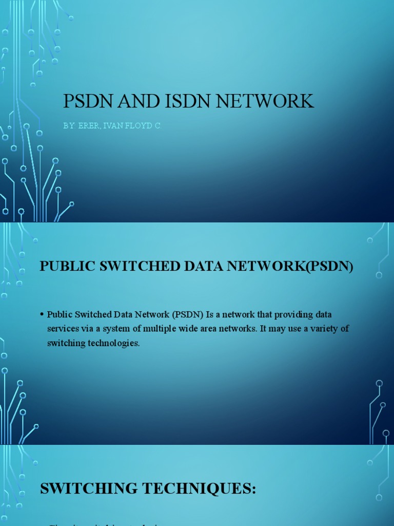 PSDN and Isdn | Download Free PDF | Packet Switching | Computer Network
