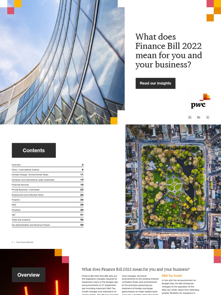 Finance Bill | PDF | Taxes | Pension