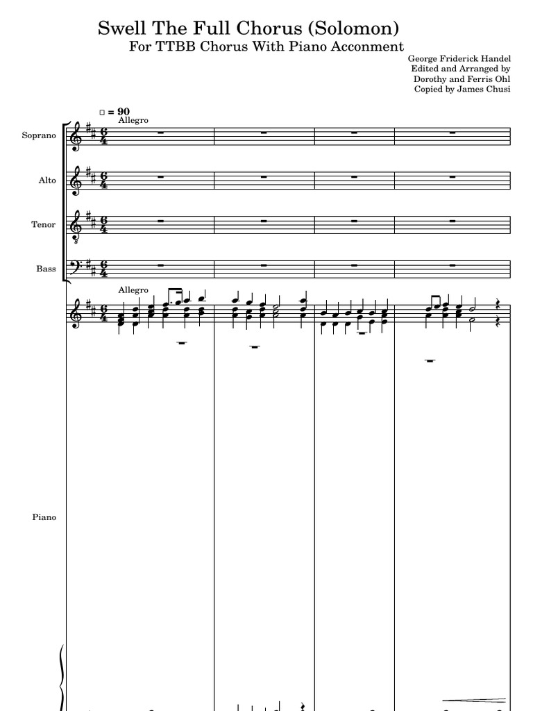 Swell The Full Chorus Solomon PDF | Download Free PDF | Vocal Music ...