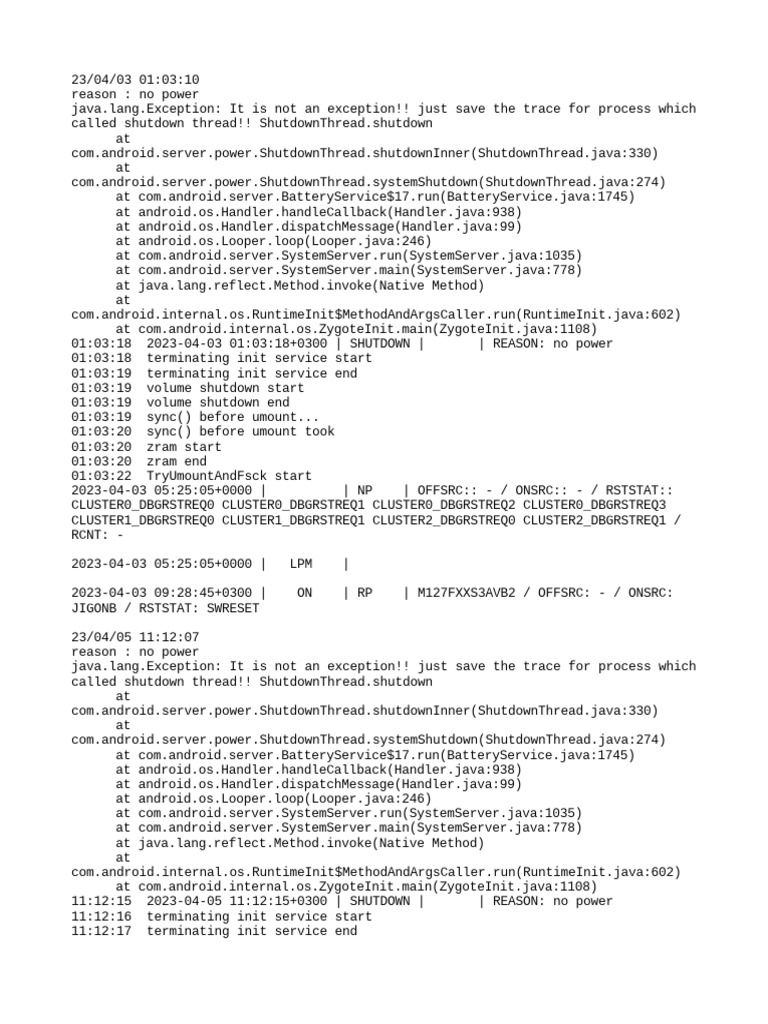 Power Off Reset Reason Backup Pdf Java Programming Language Programming Paradigms