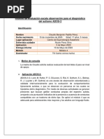 Modelo Informe ADIR Y ADOS2 | PDF | Espectro autista | Ciencia cognitiva