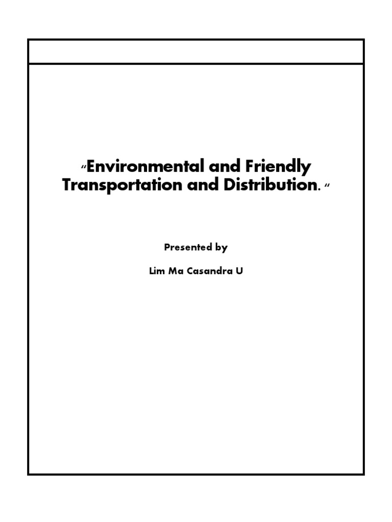 Nestle Mini Thesis | PDF | Transport | Efficient Energy Use