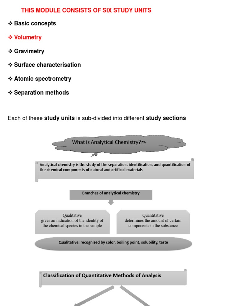 NCHE 211 UNIT 2 VOLUMETRY and Complexometry Titration | PDF | Chemistry ...