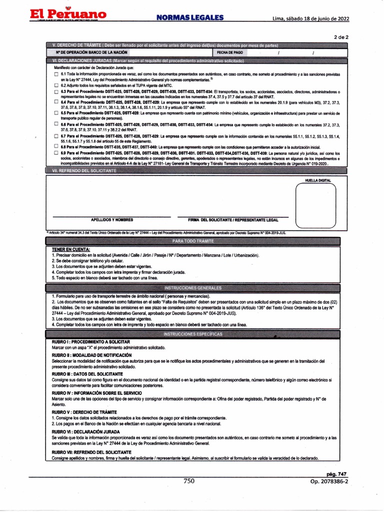 NUEVO (02) FORMULARIO TUPA Incremento | PDF