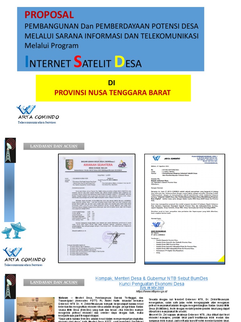 PROPOSAL KEMITRAAN ARTACOM BUMDES-v5-NTB-2 | PDF