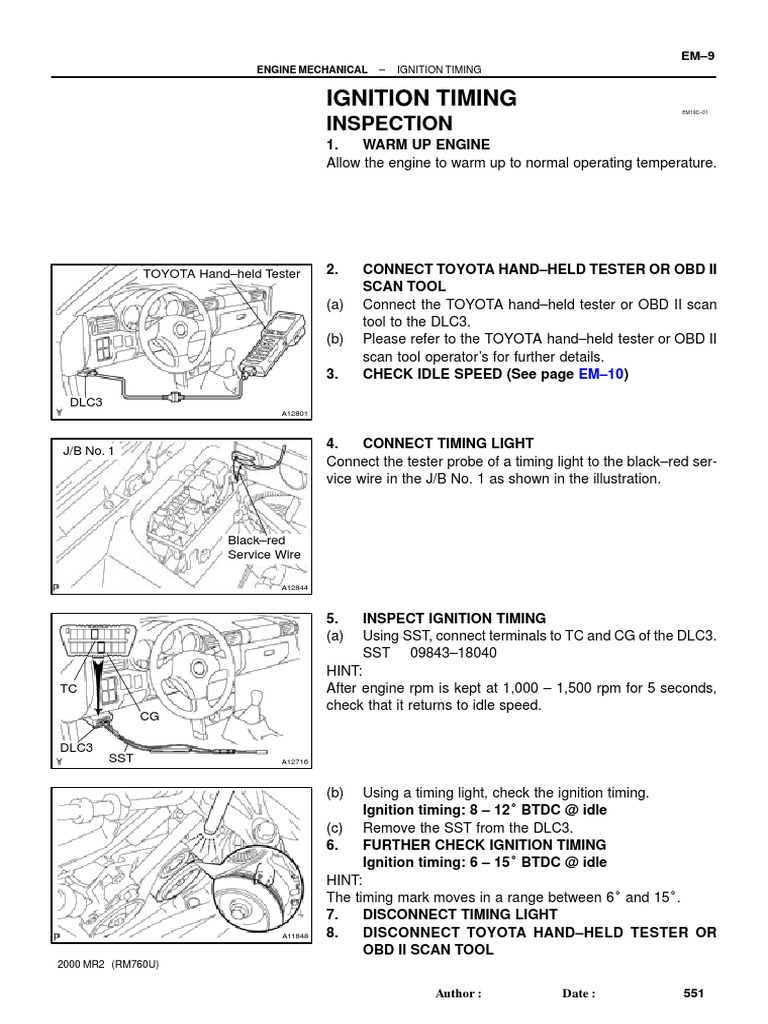 04 - Ignition Timing - Inspection | PDF | Engines | Engine Technology