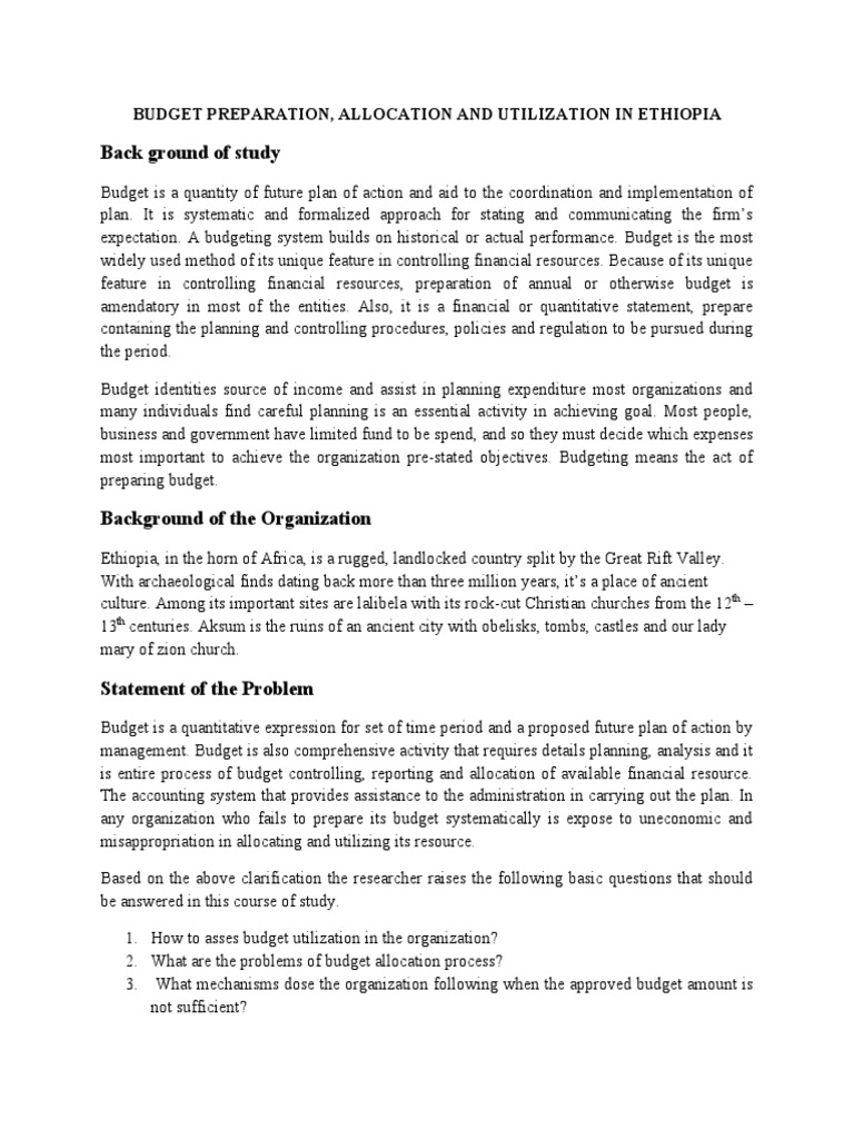 Budget Preparation Allocation and Utilization | PDF | Budget