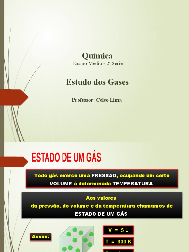 Estudo Dos Gases | Download grátis PDF | Gases | Mol (unidade)
