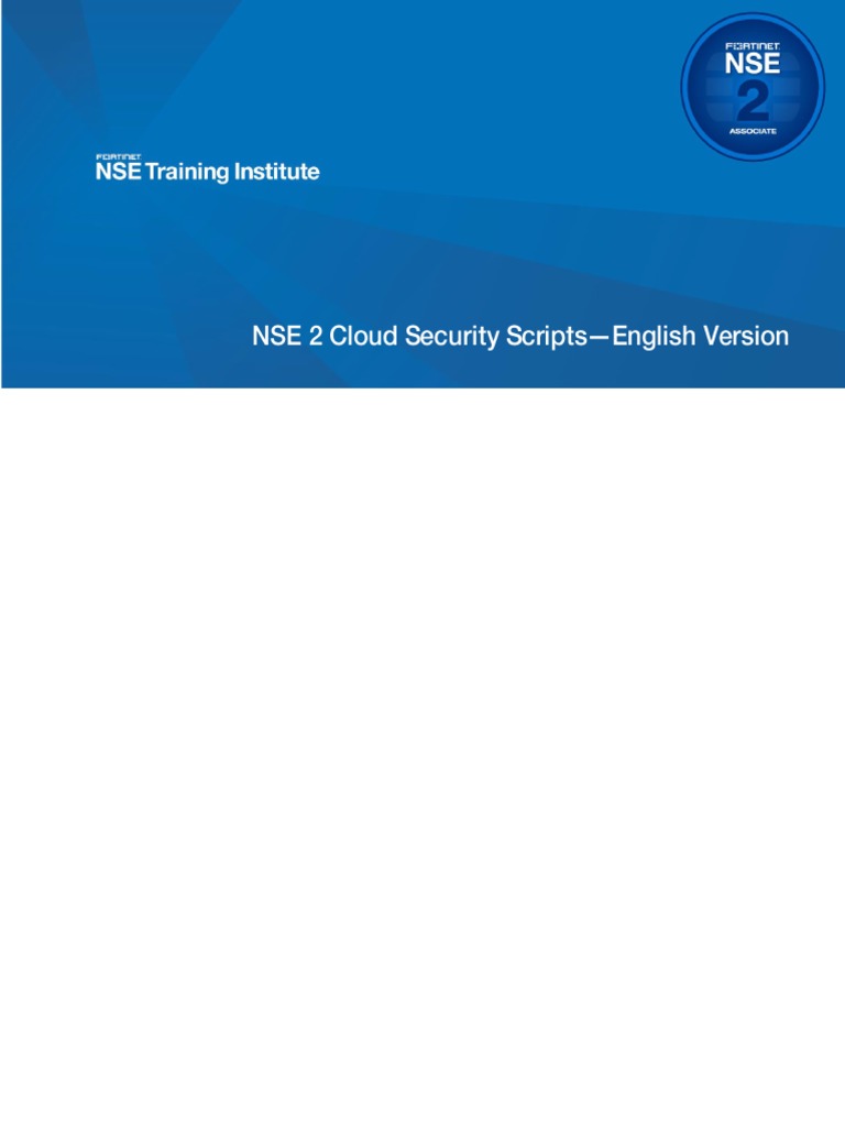 NSE 2 Cloud Security Script - EN | PDF | Cloud Computing | Software As ...
