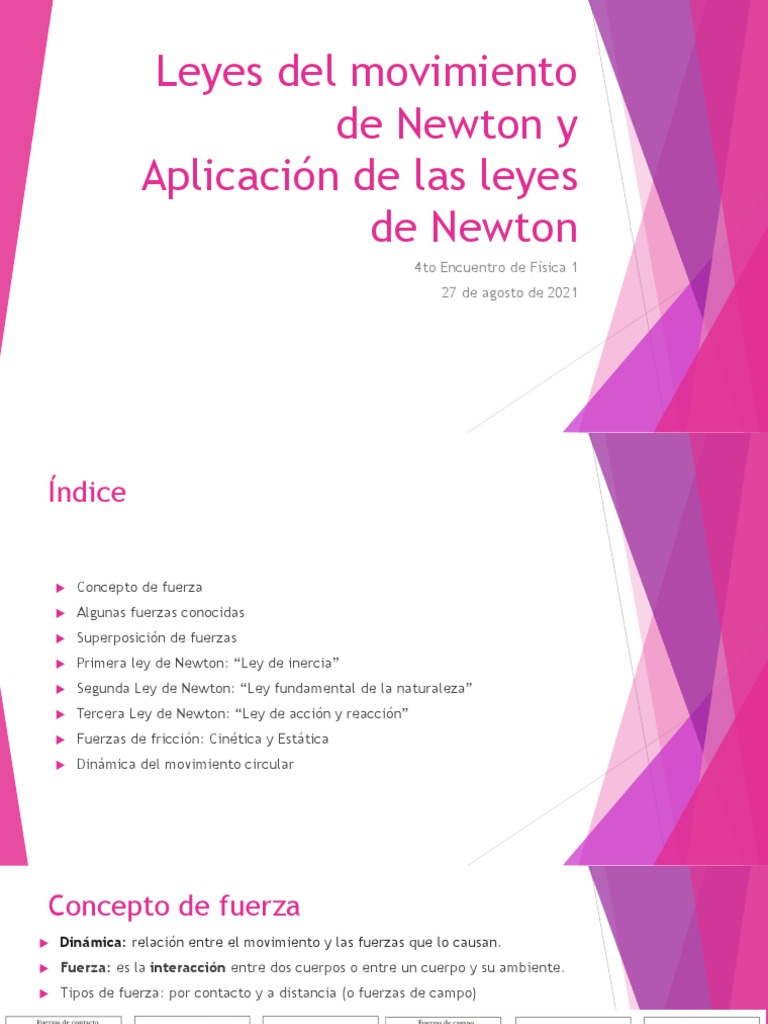 Leyes de Movimiento de Newton | PDF | Fuerza | Masa