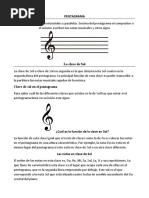 5 Notas y Pentagrama en Clave de SOL | PDF