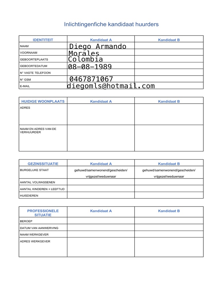 Fiche kandidaat huurders 2023 | PDF