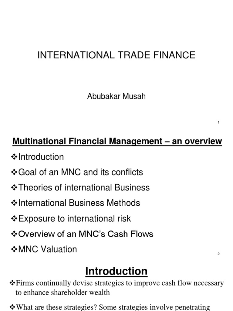 International Trade Finance Slides Pdf Exchange Rate Bonds Finance