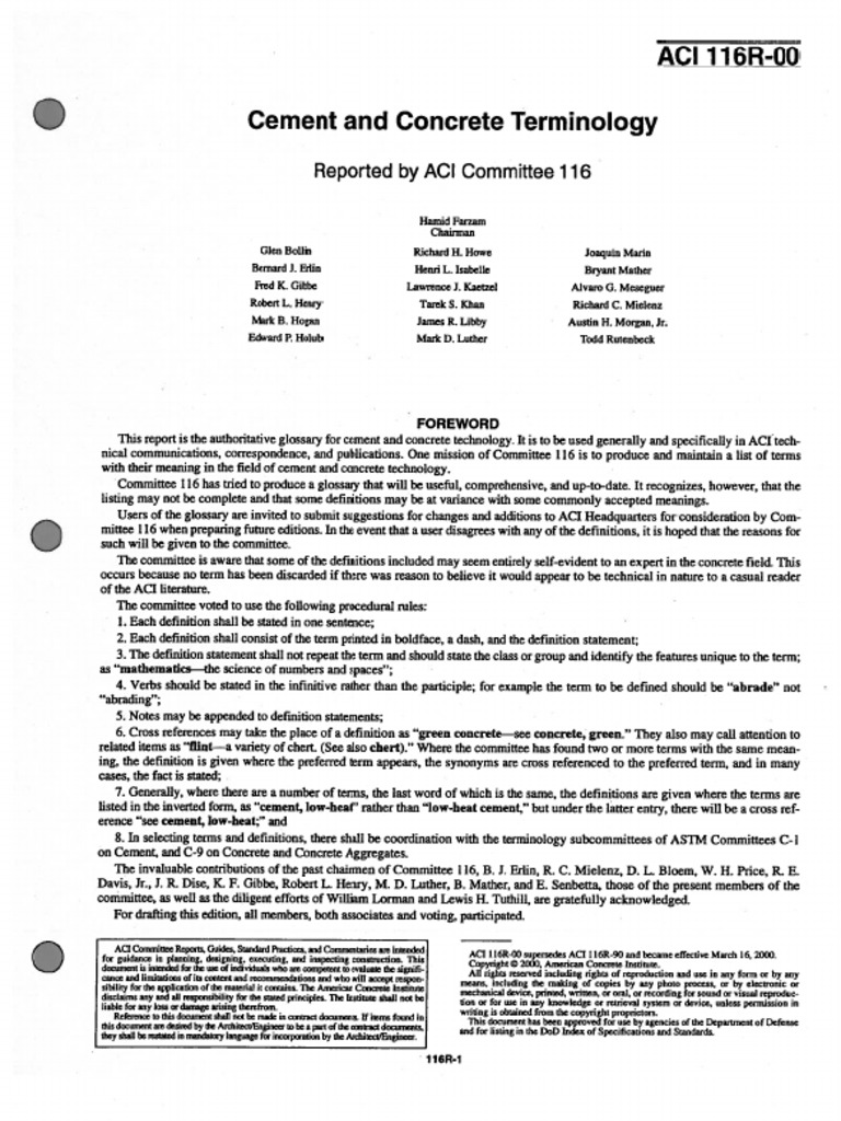 Aci 116R-00 PDF | PDF